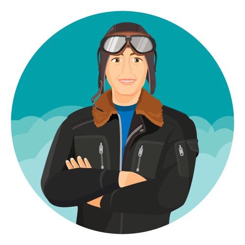 Pilot hat design Royalty Free Vector Image - VectorStock