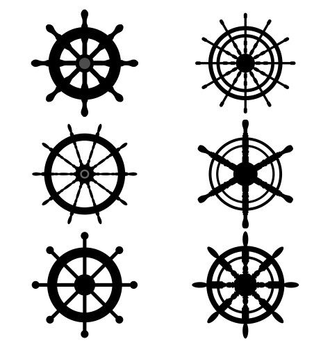 Rudders Royalty Free Vector Image - VectorStock