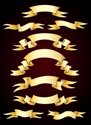 Big collection of luxury ribbons Royalty Free Vector Image