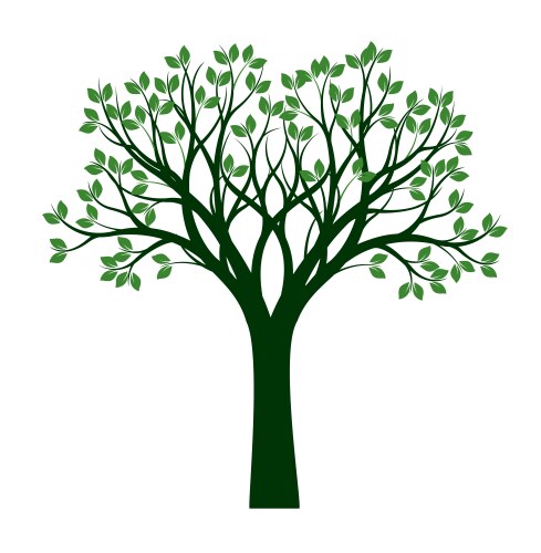 Shape of black tree without leaves Royalty Free Vector Image