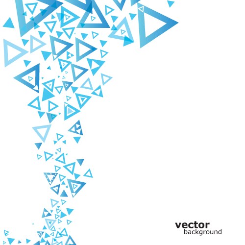 Black triangle on dot background Royalty Free Vector Image