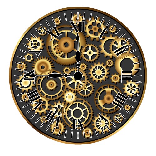 Clockwork Gear Silhouette Royalty Free Vector Image