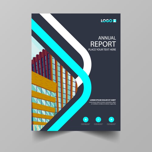 Corporate annual report cover page design template