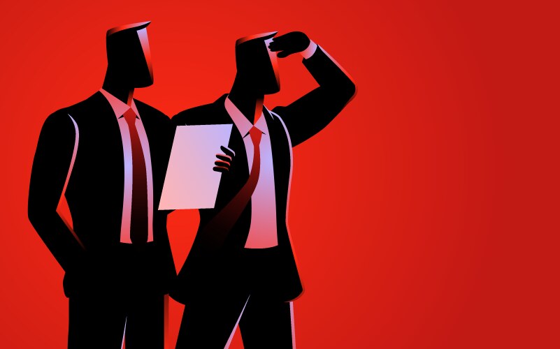 Businessman silhouette pose hand forehead gesture Vector Image