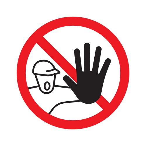 No access for unauthorized persons prohibition Vector Image