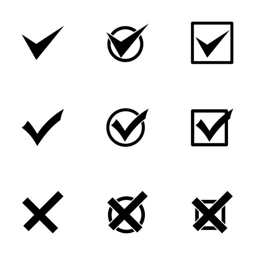 Black Checkmark Box Tick Vector Images (over 7,400)