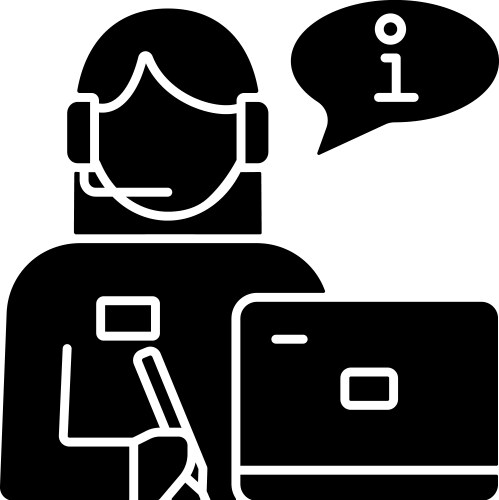 Fitness club reception counter with male Vector Image