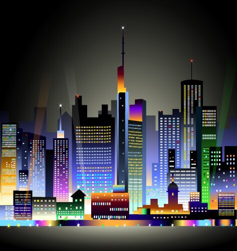 Beautiful night city Royalty Free Vector Image