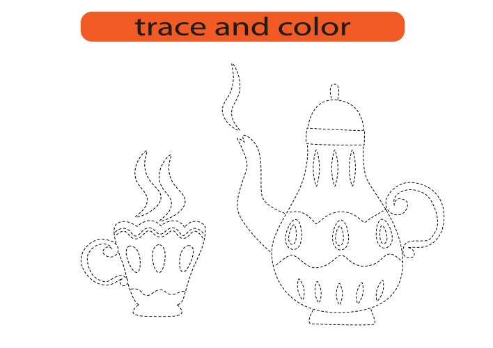 Handwriting practice for kids draw lines Vector Image