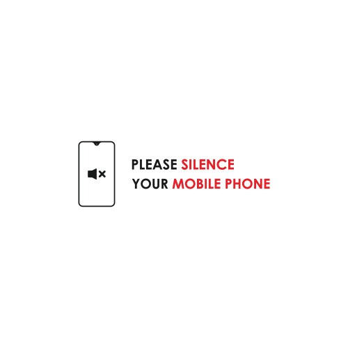 Mobile Silence Please Logo Please Silence Your Mobile Phone Vector
