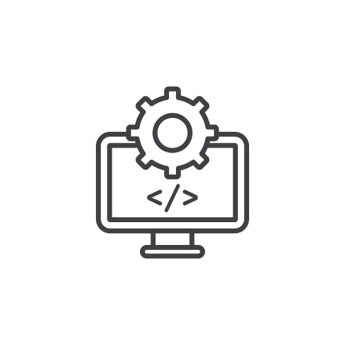 Software engineering icon set on white background Vector Image