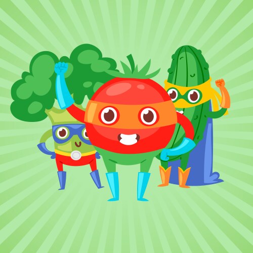 Superhero Vegetables Vector Images (over 750)