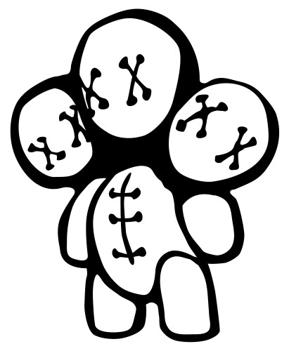 Voodoo doll stencil Royalty Free Vector Image - VectorStock