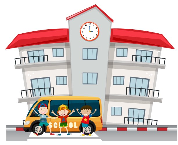 School band marching on the street Royalty Free Vector Image