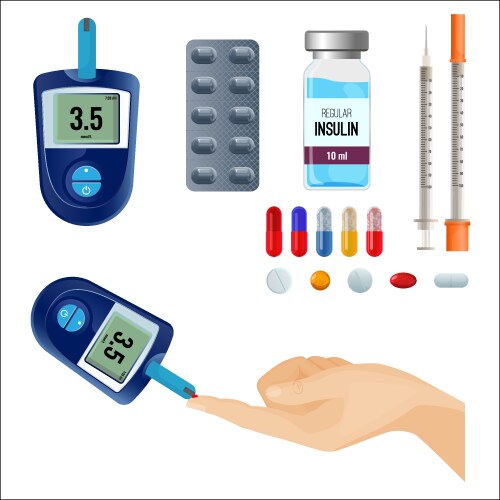 Blood sugar balance and level infographic Vector Image