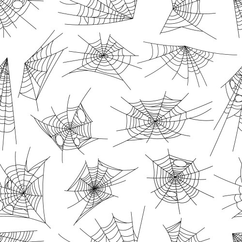 Halloween spiderweb black cobweb and spider Vector Image