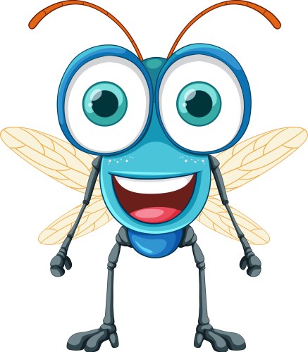 Cute fly animal waving hand Royalty Free Vector Image