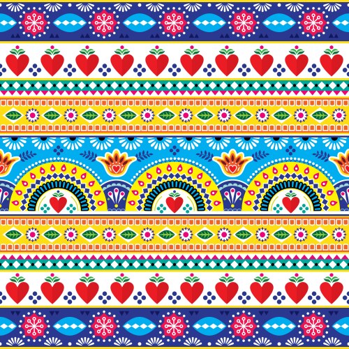 Indian pakistani truck seamless pattern Royalty Free Vector