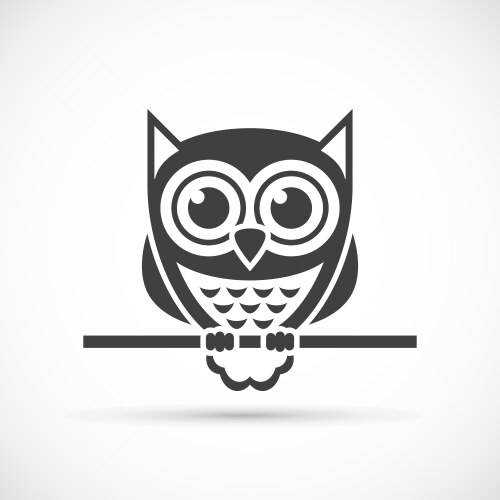 Wisdom owl hand drawn sketch icon Royalty Free Vector Image