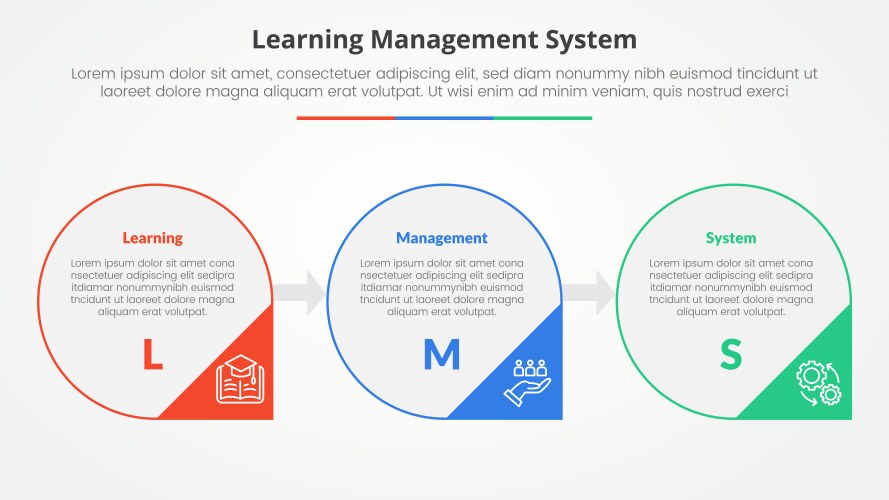 Lms learning management system infographic Vector Image