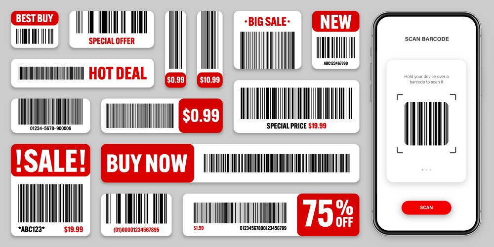 Qr codes barcodes Royalty Free Vector Image - VectorStock