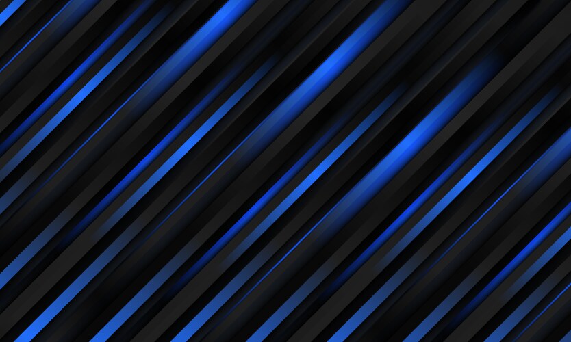 Blue metallic line overlap on dark hexagon mesh Vector Image