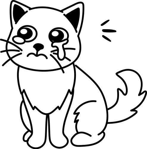 Crying Cat Vector Images (over 1,100)
