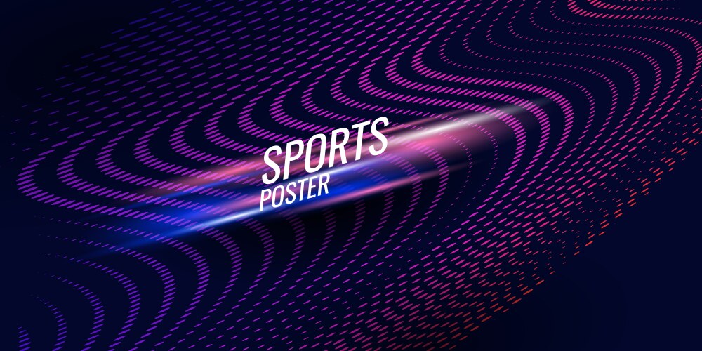 Sports poster abstract background with dynamic Vector Image
