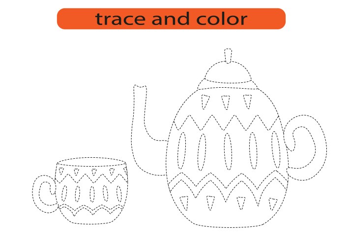 Handwriting practice for kids draw lines Vector Image