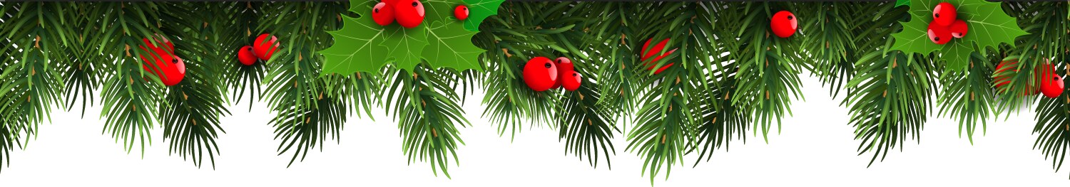 Christmas seamless decoration tree border Vector Image