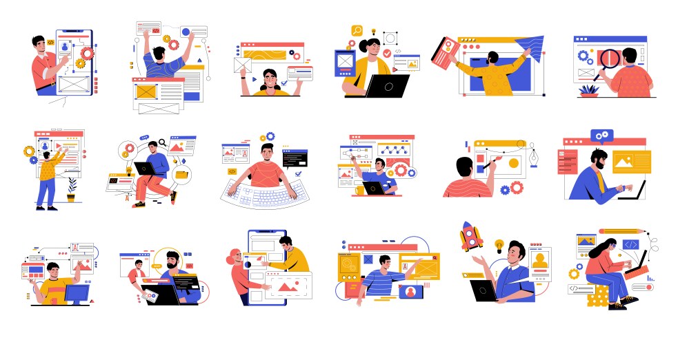 Programmer Cartoon Coder Vector Images (over 1,200)