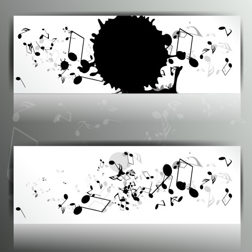 Cute little music note character seamless Vector Image