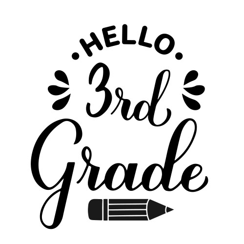 3rd grade squad calligraphy hand lettering Vector Image