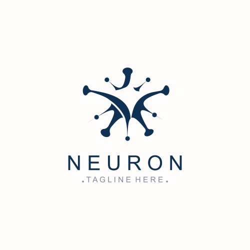 Neuron logo or nerve cell healthy abstract Vector Image