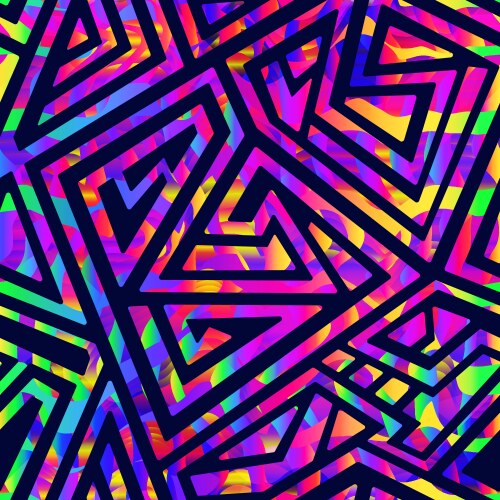 Neon color circle pattern Royalty Free Vector Image