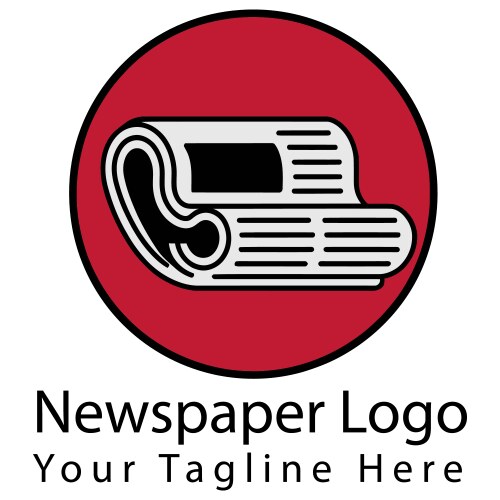 Classic newspaper logo revival Royalty Free Vector Image