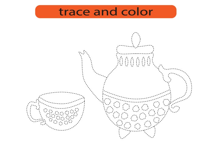 Handwriting practice for kids draw lines Vector Image