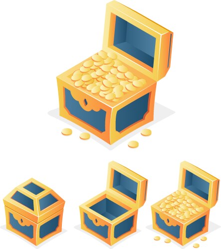 Chest with diamonds Royalty Free Vector Image - VectorStock