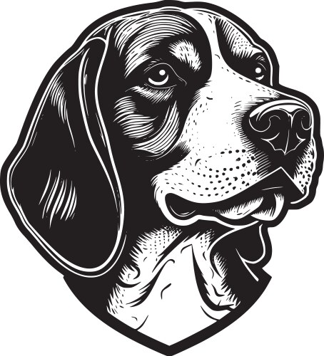 Beagle - minimalist and flat logo Royalty Free Vector Image