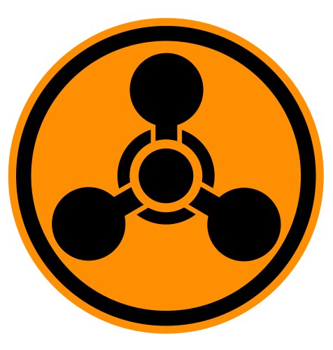 Chemical weapon sign hazard Royalty Free Vector Image