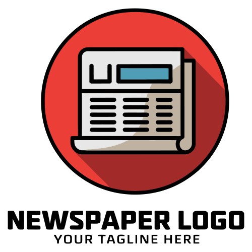 Classic newspaper logo revival Royalty Free Vector Image