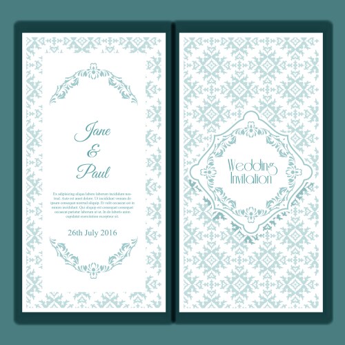 Wedding arch invitation card design Royalty Free Vector