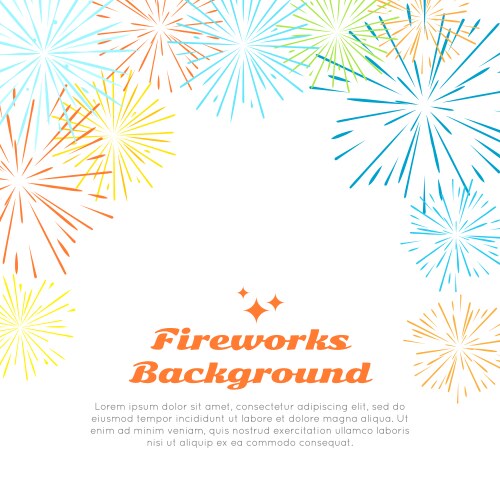 Fireworks design on white background Royalty Free Vector