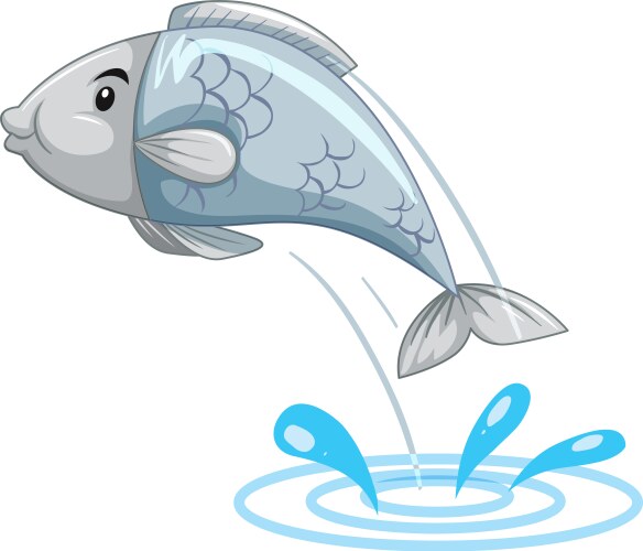 A simple fish cartoon character Royalty Free Vector Image