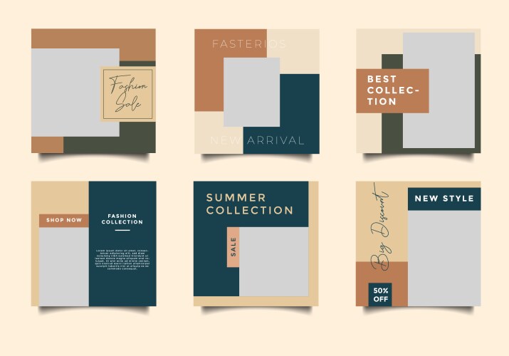 Minimalist social media post design template Vector Image