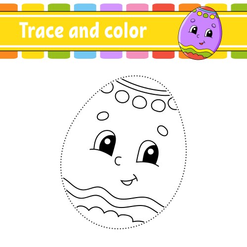 Trace shapes activity page for kids tracing Vector Image