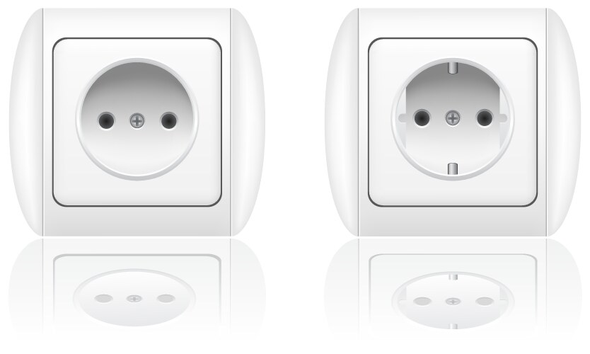 Austria electrical socket icon Royalty Free Vector Image