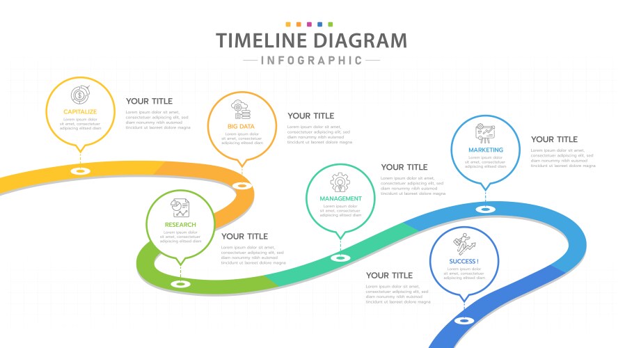 Timeline 6 Steps Vector Images (over 13,000)