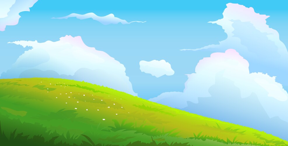 Animated Grass With Sky Blue