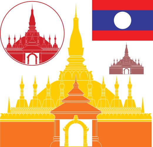 Laos Patuxai Monument Royalty Free Vector Image